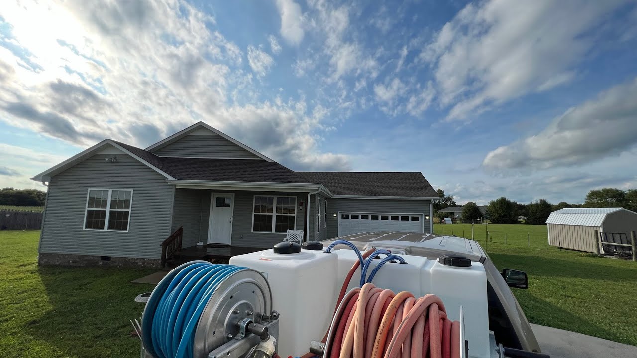 BEST WAY TO WASH A HOUSE | SOFT WASHING 101 | START TO FINISH WITH ...