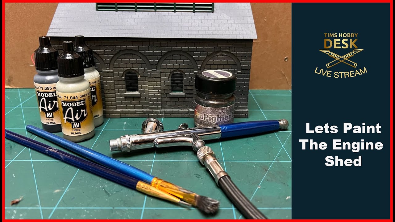 Building a Model Railway LIVE!! - Painting the Engine shed - YouTube