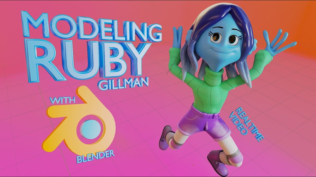 How I made RUBY GILLMAN the KRAKEN 🧜‍♀️🌊from DREAMWORKS🌛 on BLENDER🌀 ...