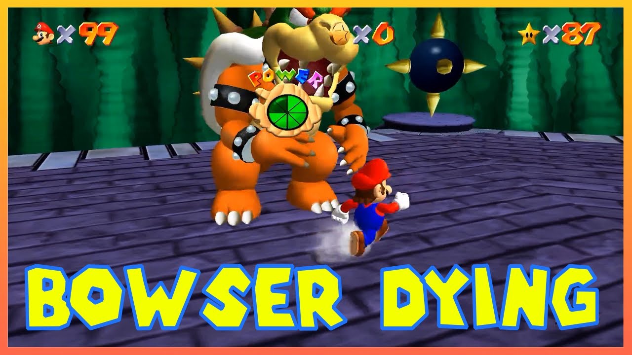 Bowser dying + Super Mario 64 Ending Render 96 Mod - YouTube