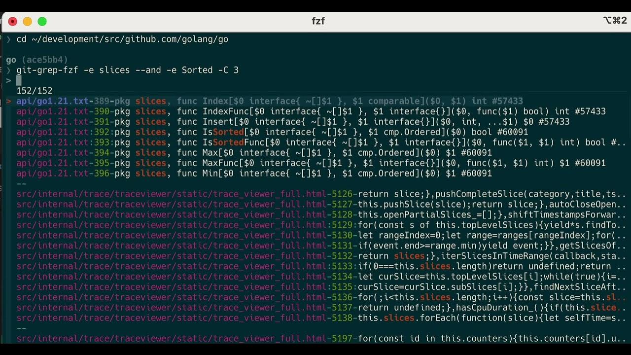git-grep-fzf with options - YouTube