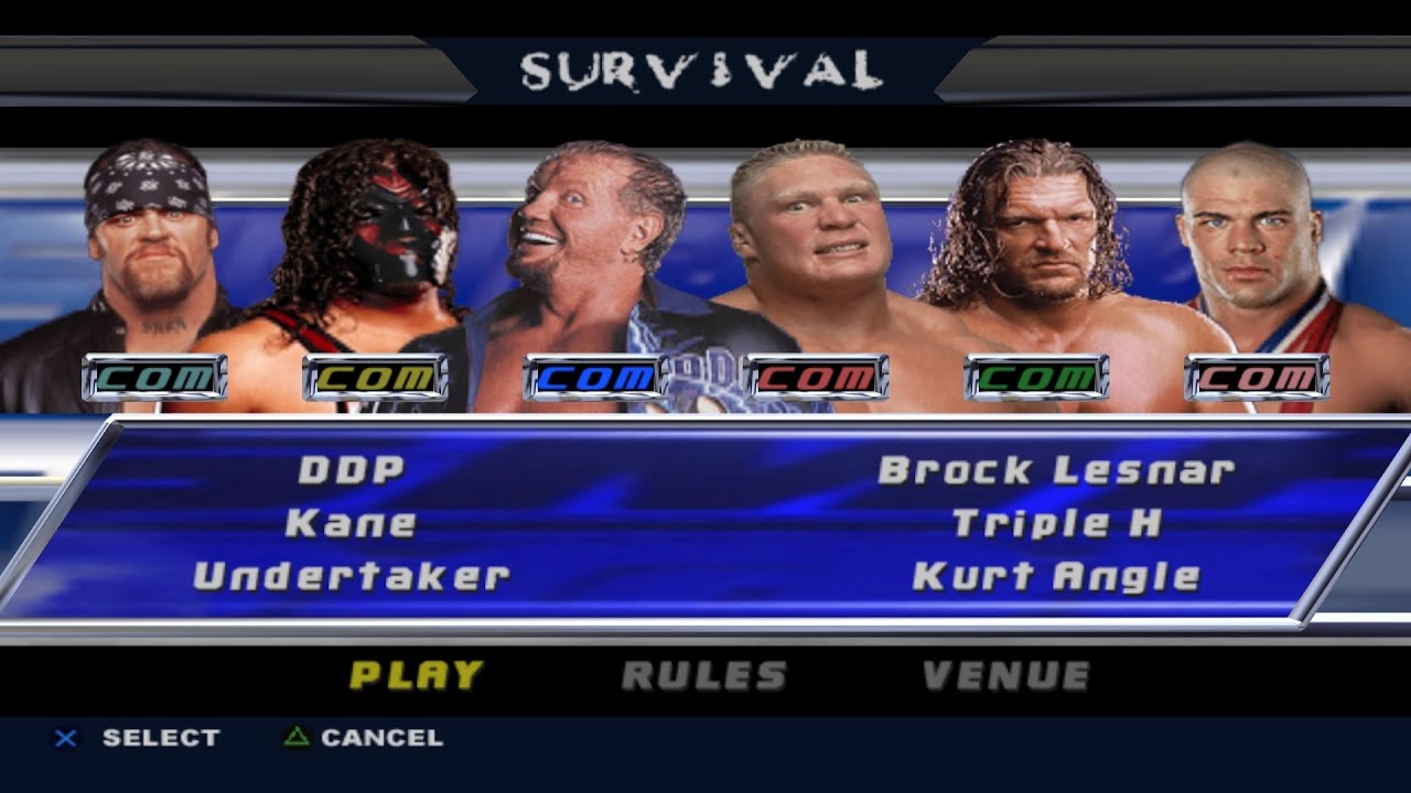 WWE SD! SYM PCSX2 - DDP VS Brock Lesnar VS Kane VS Triple H VS ...