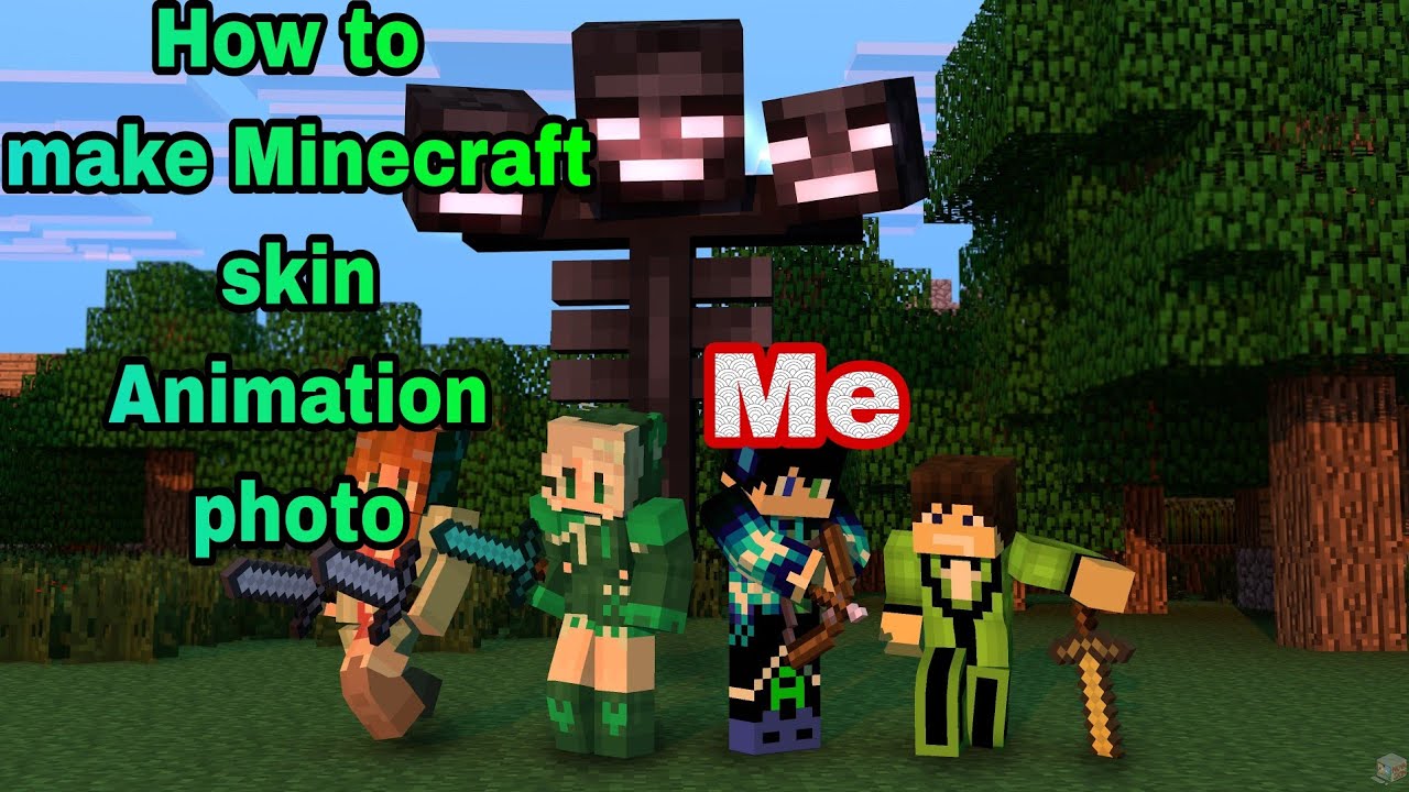 How to make Minecraft skin Animation photo for YouTube videos - YouTube