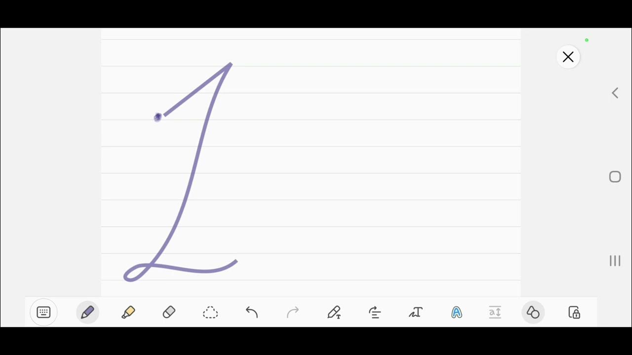 Cómo escribir la letra L en cursiva - YouTube