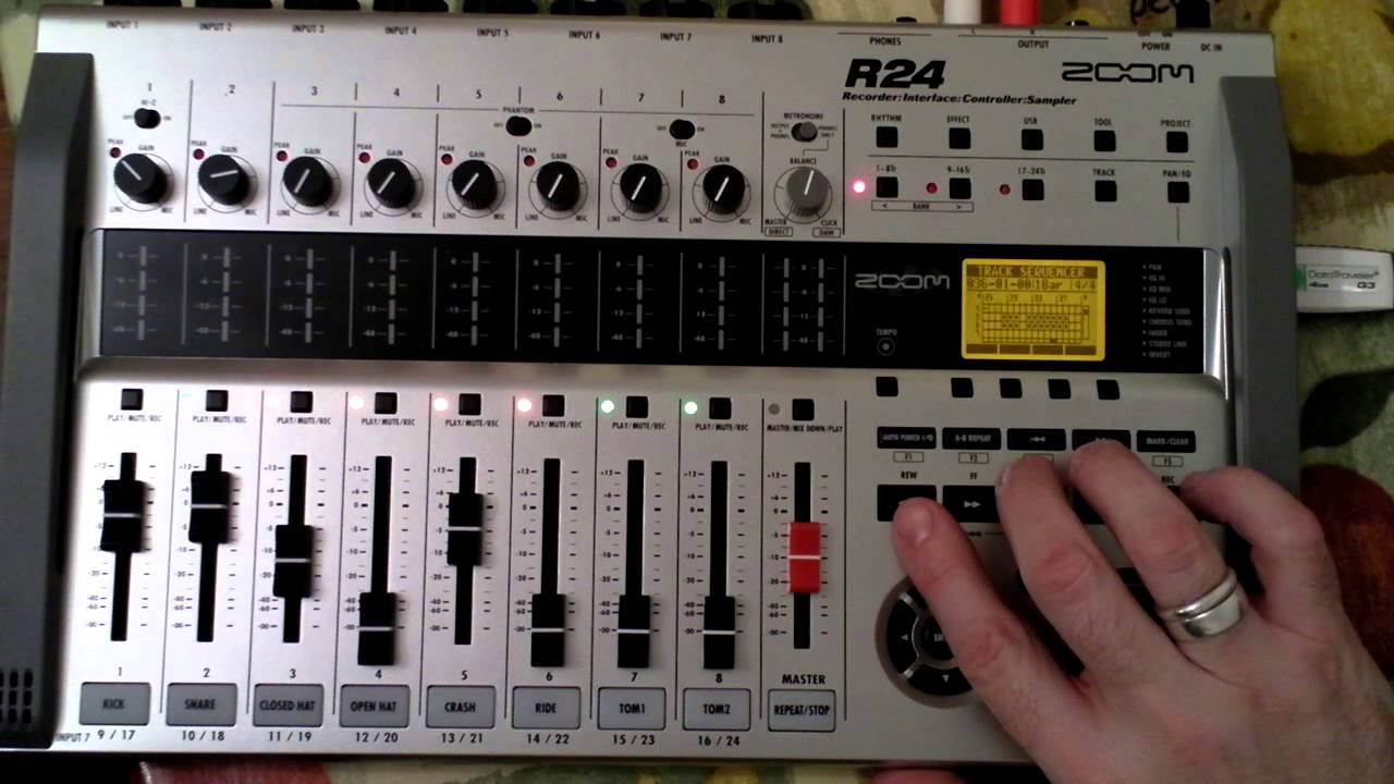 Zoom R24 Part 6(b) - Drum Patterns & Loops - YouTube