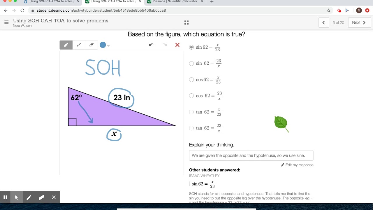 Using SOH CAH TOA to solve problems - YouTube