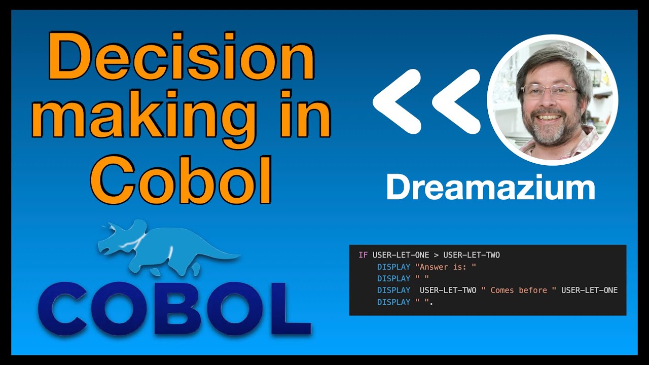 COBOL - IF Condition - YouTube
