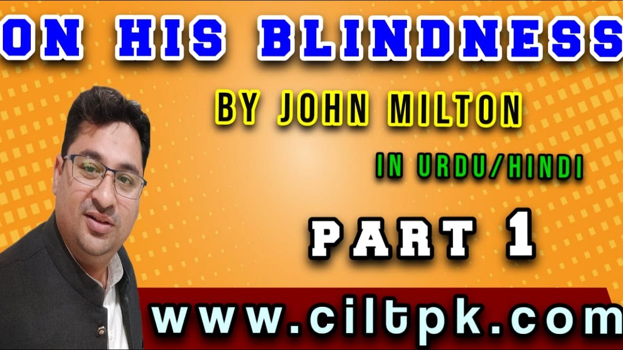 On his blindness by John Milton - YouTube