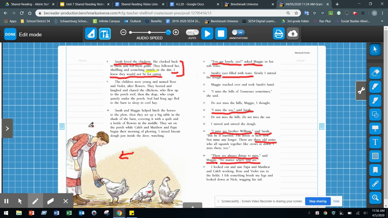 Shared Reading: Sarah and the Chickens - YouTube