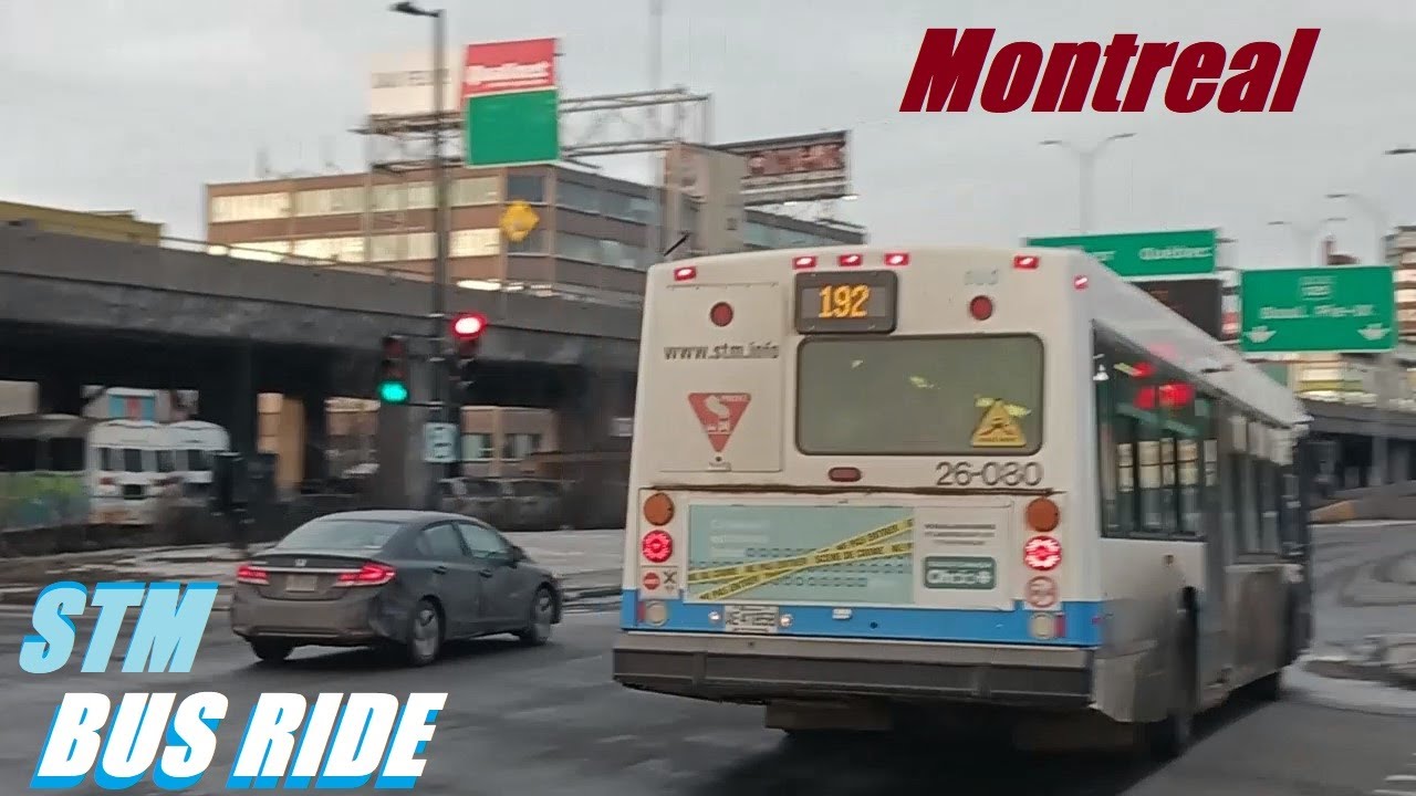 MONTREAL STM BUS RIDE WITH DRIVER FRIEND ON THE 192 CREMAZIE ROUTE ...
