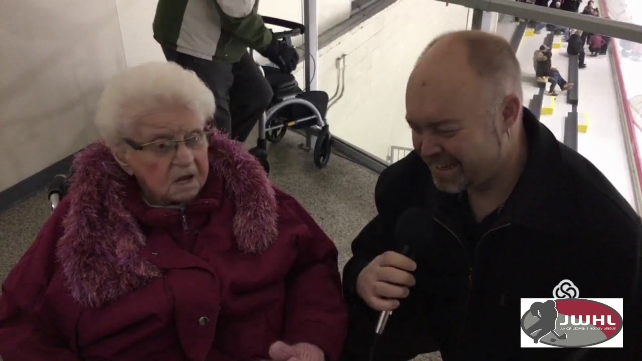 107 year old goaltender Ruby Fraser - YouTube