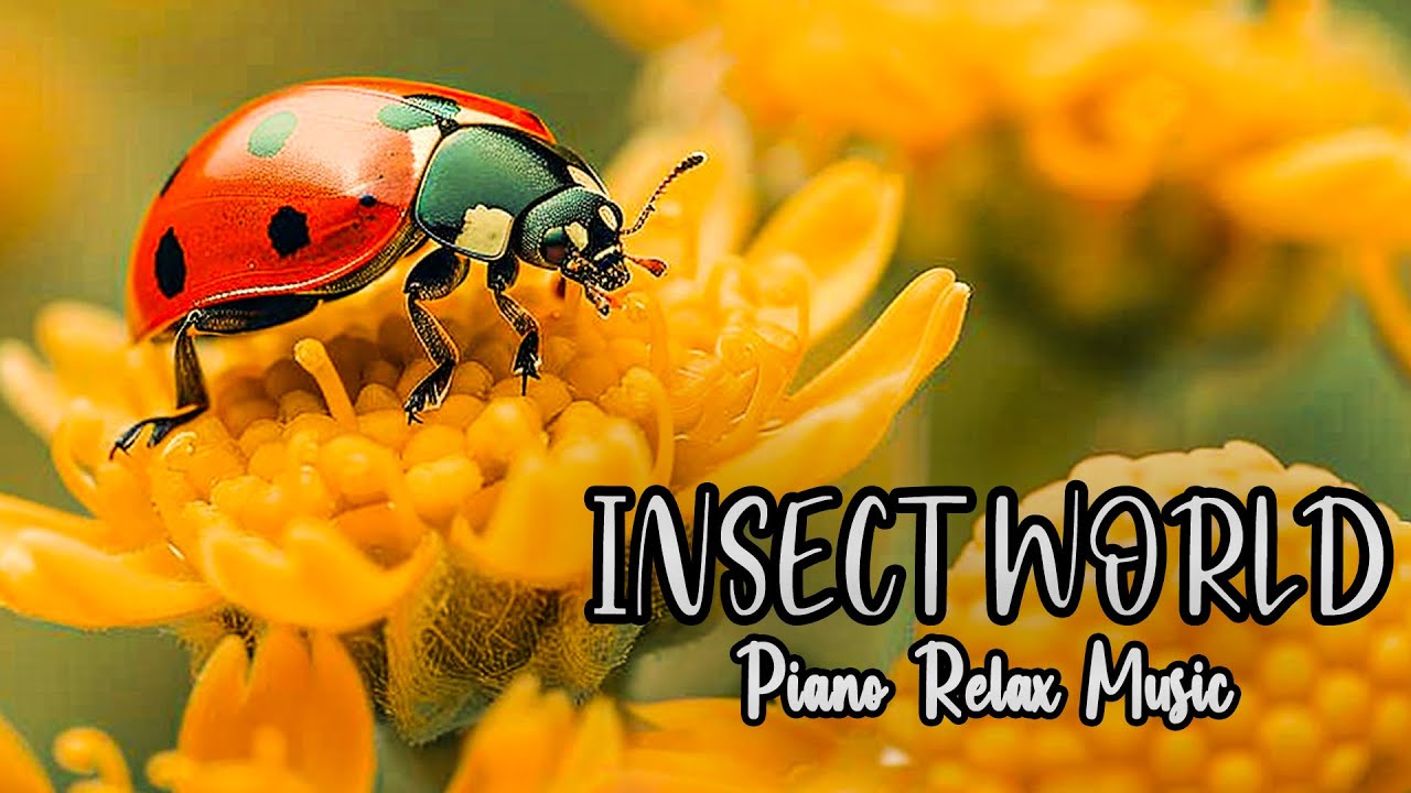 Insect world on relaxing piano music | Piano reduces stress and focuses ...