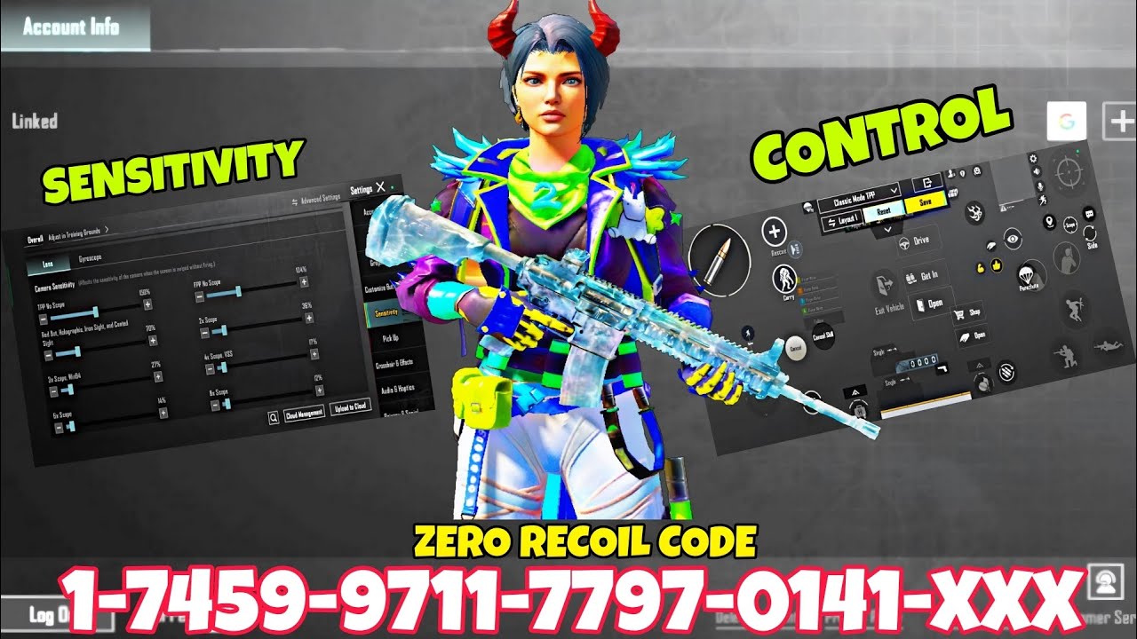 BGMI 3.6 UPDATE SENSITIVITY CODE | BGMI BEST SENSITIVITY SETTINGS ...