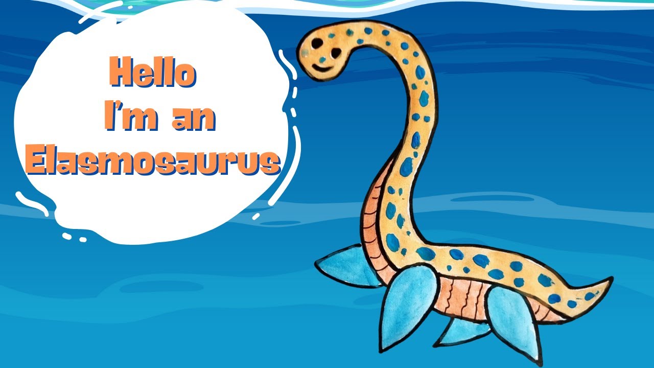 How to draw an Elasmosaurus dinosaur step by step | Easy drawing ...