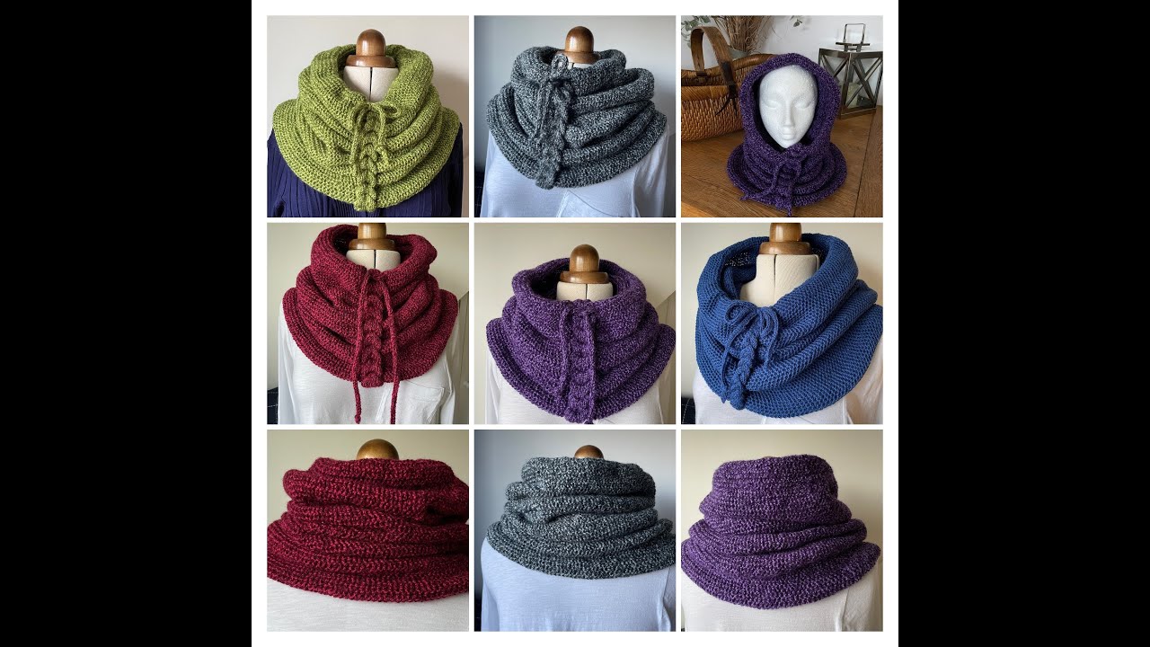 Part one of Shaping my pattern "A Hood And Neck Warmer Please" - YouTube
