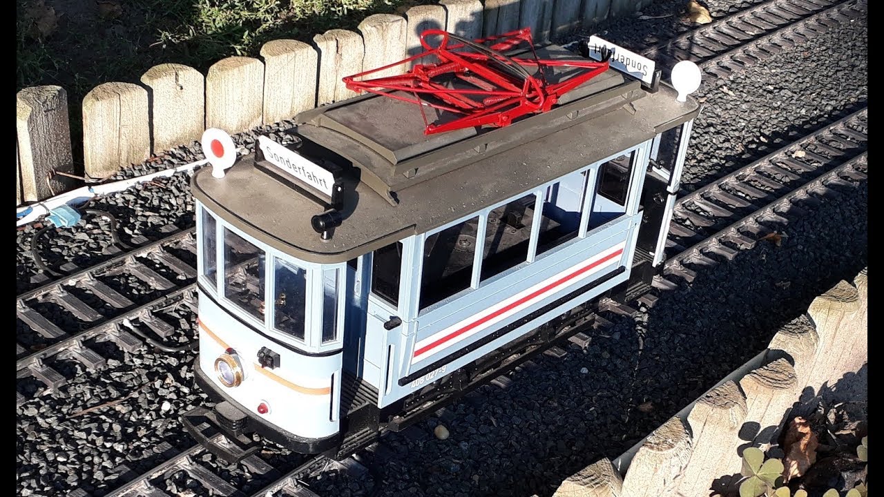 Private tram line in the garden with interesting health and safety ...