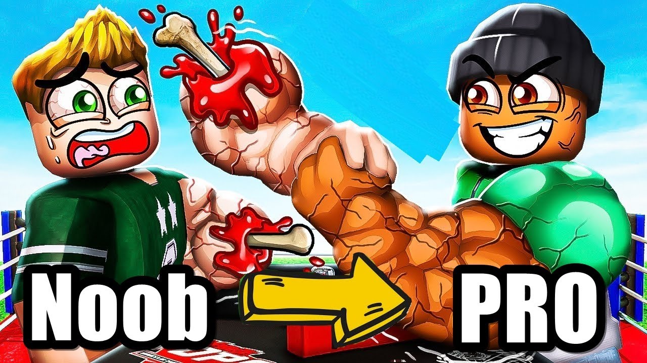 Noob To Pro In Arm Wrestle Simulator | Reached 100M Strength And ...