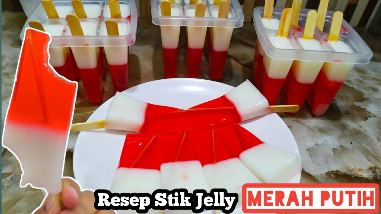 CUKUP 1 BUNGKUS JADI SEBANYAK INI | RESEP STIK JELLY MERAH PUTIH | IDE ...