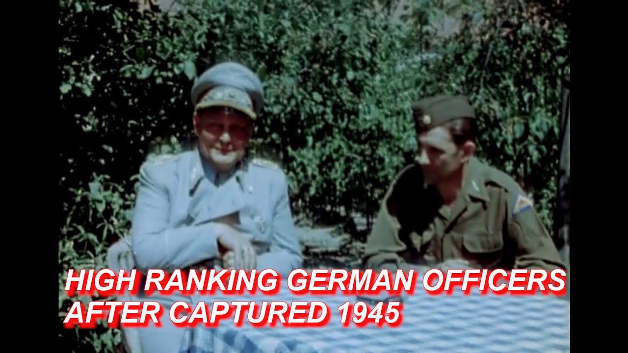 High ranking german officers in captivity 1945 - in original HD color ...