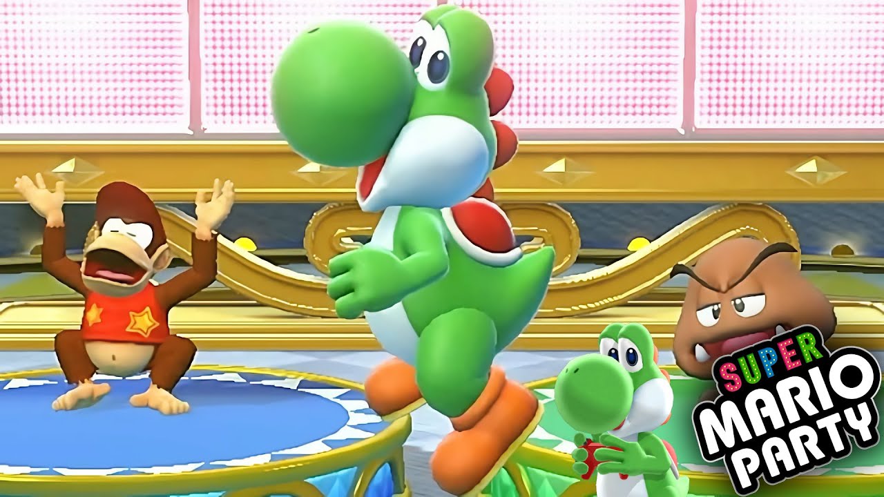 Super Mario Party Square Off Yoshi vs Diddy Kong vs Goomba vs Dry Bones ...
