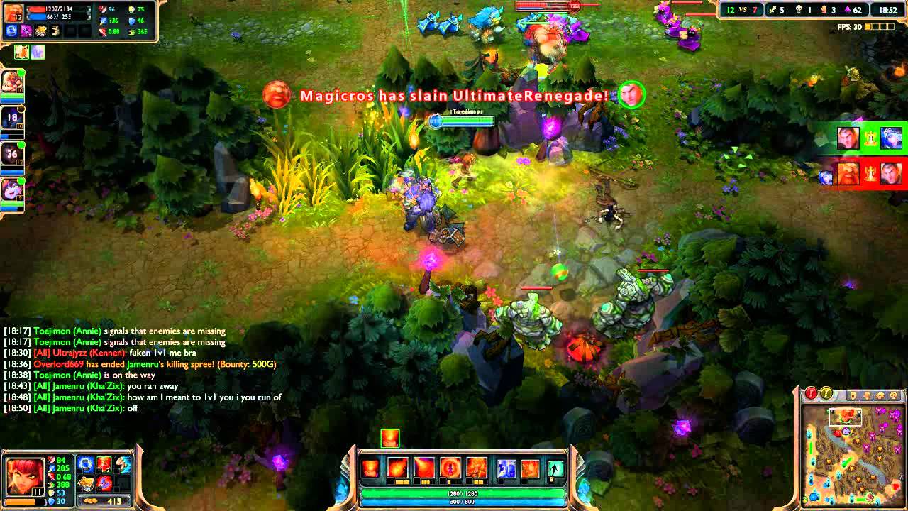 League Of Legends - No Mercy for a team with a leaver (Annie) - YouTube