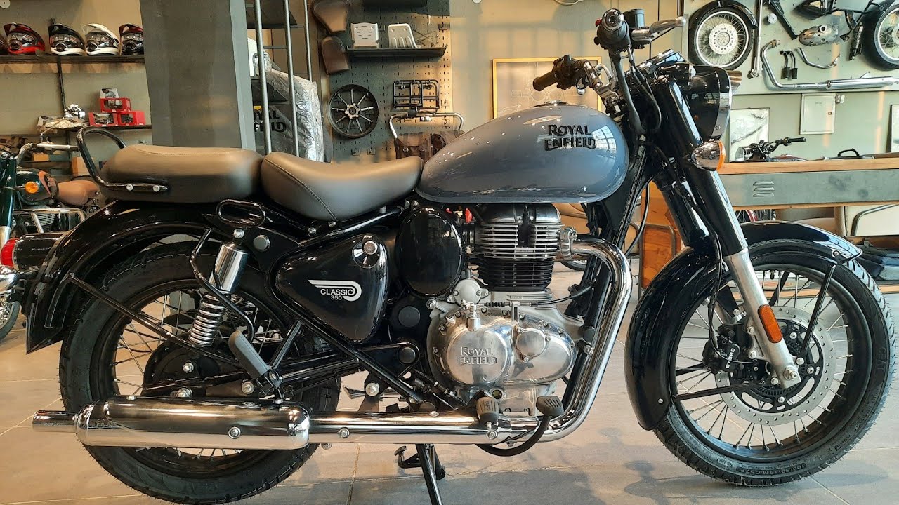 Royal Enfield Classic 350 REDDITCH GREY #bereborn - YouTube