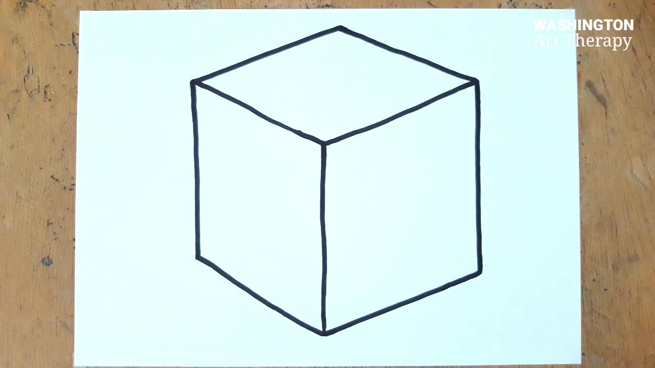 como desenhar um cubo - YouTube
