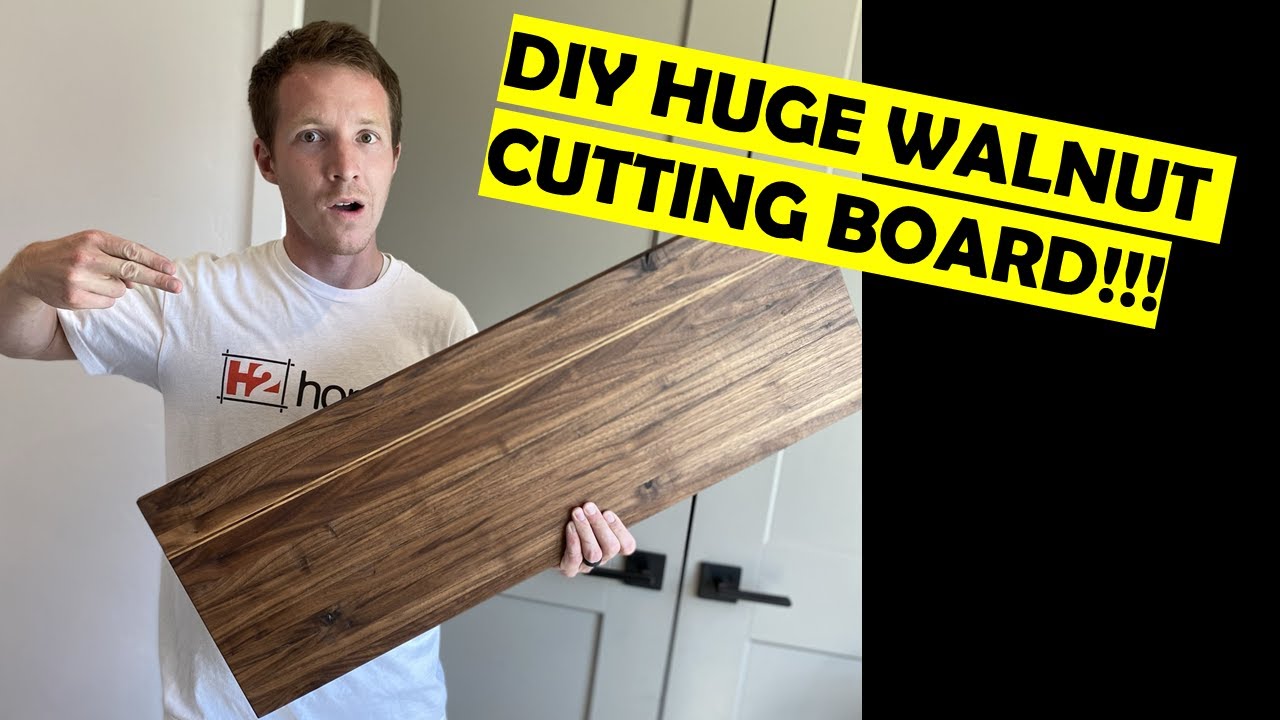 How to Build a Large Walnut Cutting Board | Step by Step Tutorial for ...