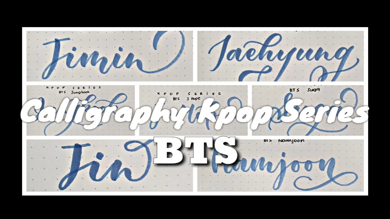 Calligraphy Kpop Series | BTS | Faber Castell Pitt Artist Pen - YouTube