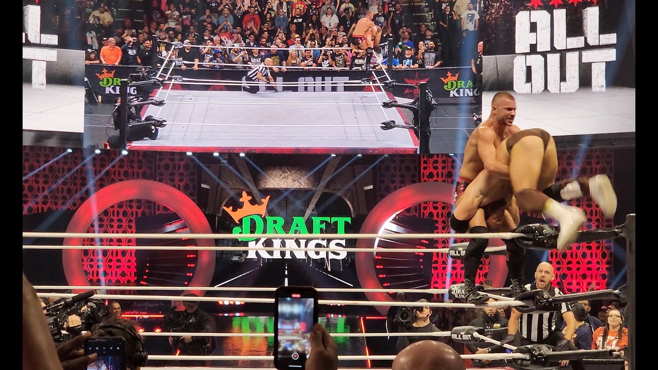 AEW All Out 2024 Daniel Garcia's 2nd Rope Piledriver To MJF Fan Cam ...