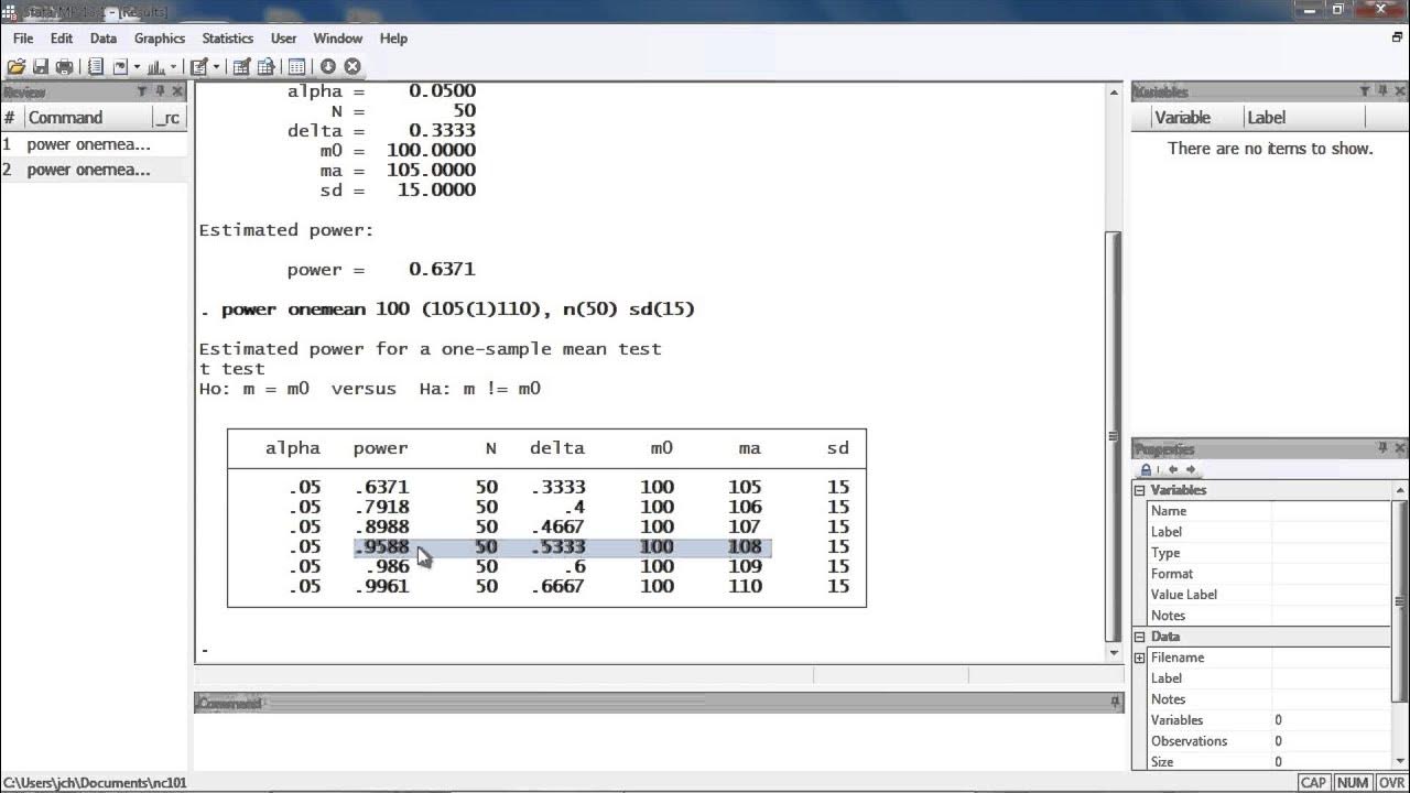 Power calculation for comparing a sample mean to a reference value ...