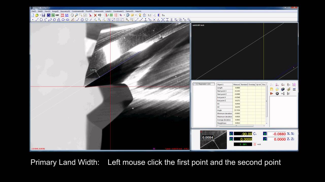 How to measure Helix, Primary and Secondary Land Width on an End Mill ...
