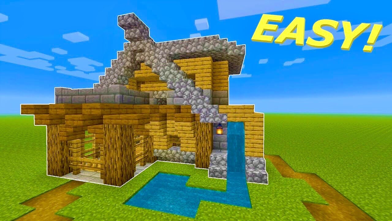 Minecraft: How To Build A Small Survival Hut/House Tutorial - YouTube