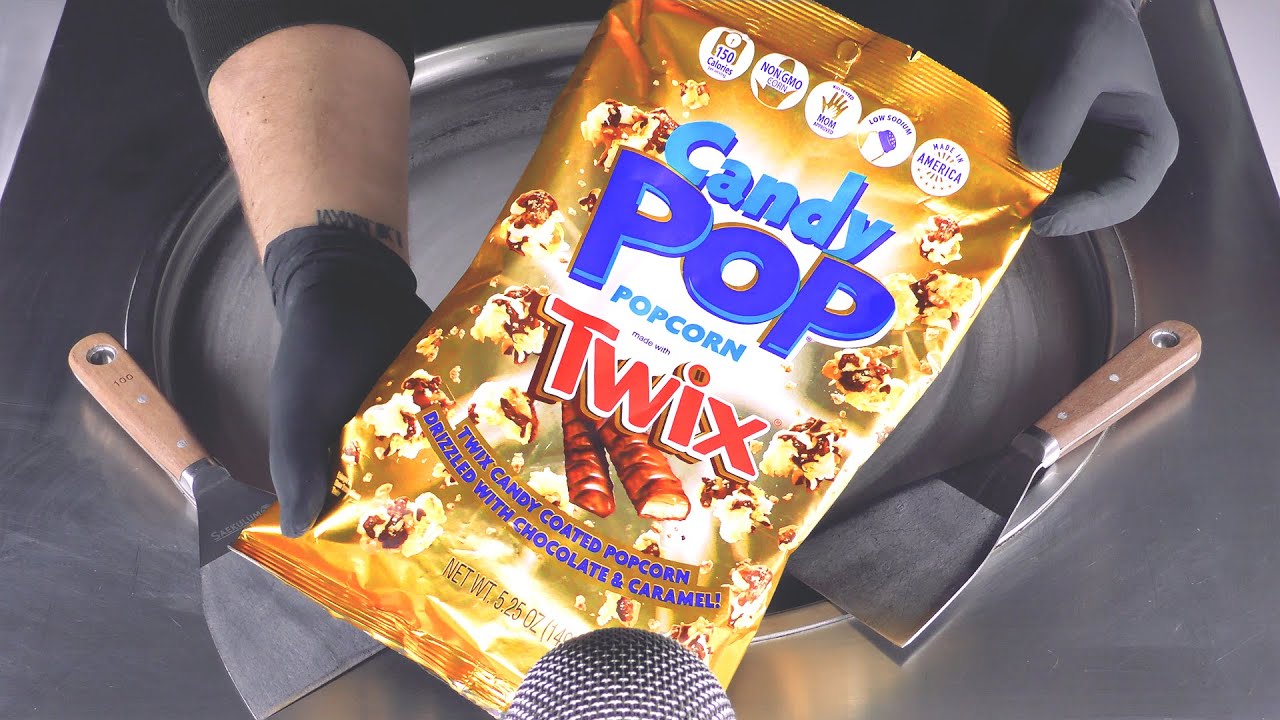 TWIX Candy Popcorn Ice Cream | how to make Candy POP Popcorn to Ice ...