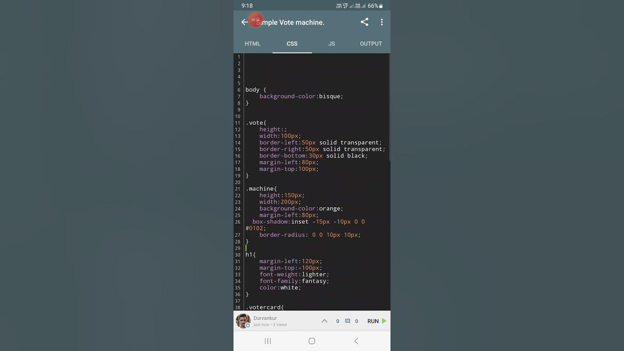 Voting Animation Using Codes Dlearner2498 Coding Dcoder Youtube