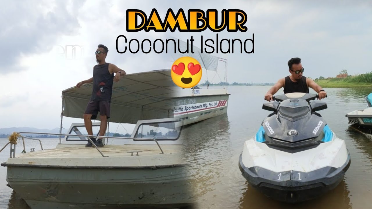Jet SKI Ride in DAMBUR 🥰 Coconut Island 🏝️ // North East Tripura ...