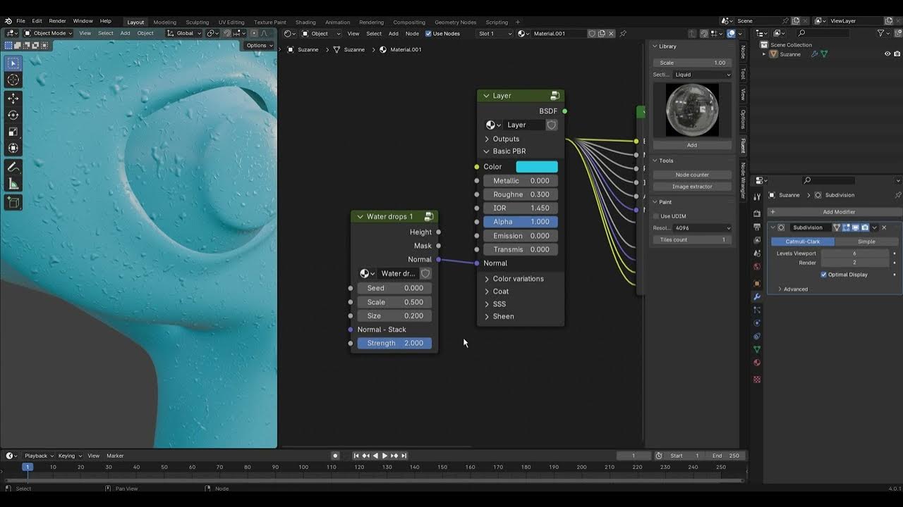 Fluent Materializer Blender 029 Add Water Drops 1 - YouTube