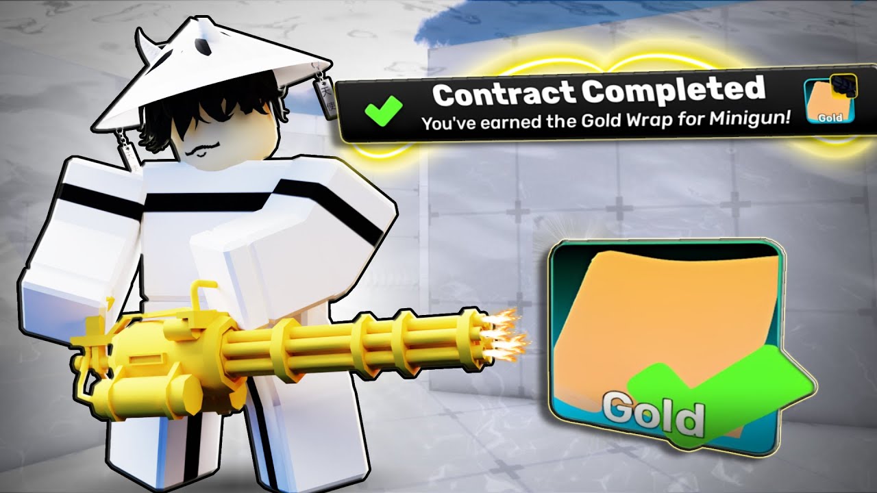 Unlocking the GOLD MINIGUN in Roblox Rivals...0.01% - YouTube