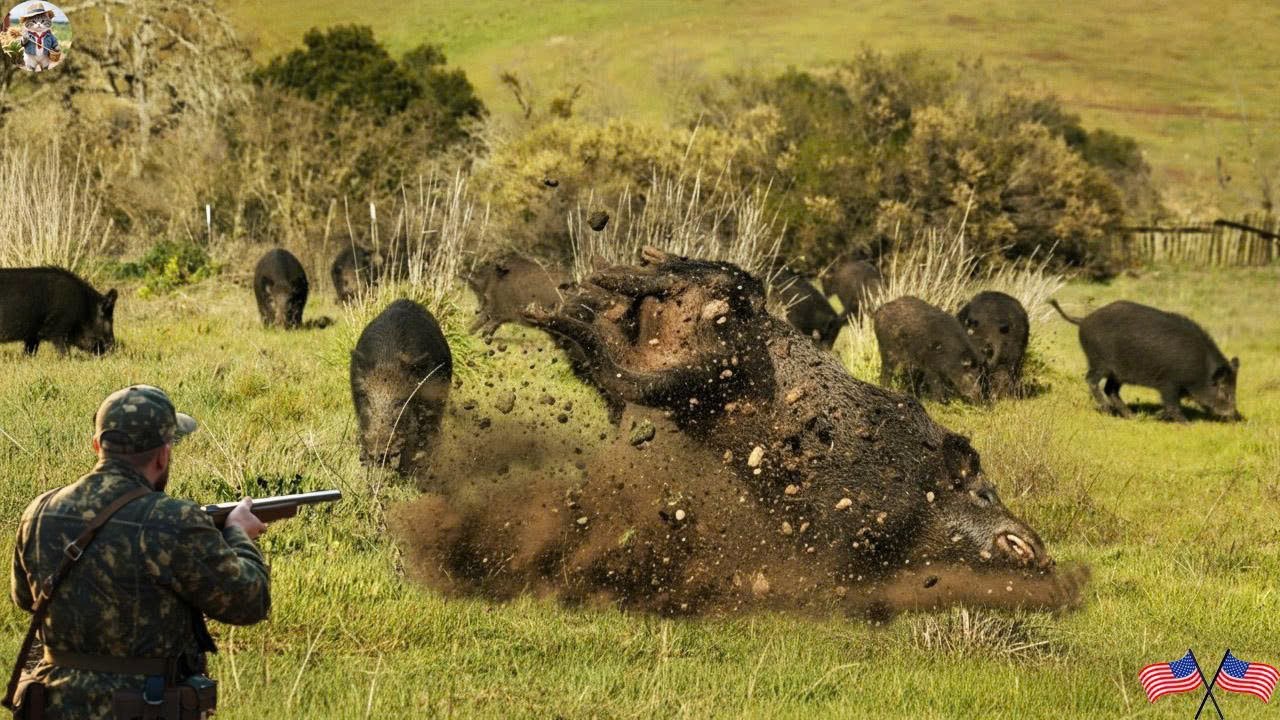Wild Boar Rampage on Fields! Hunters Fight to Save Everything ...
