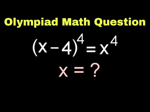 A Nice Algebra Equation (x - 4)⁴ = x⁴ | Olympiad Math - YouTube