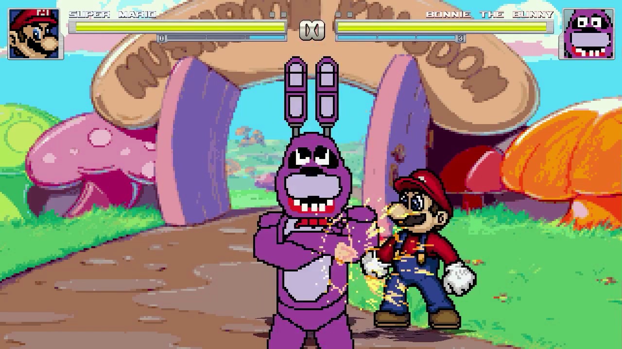 AN Mugen Request #1237: Super Mario VS Bonnie The Bunny - YouTube
