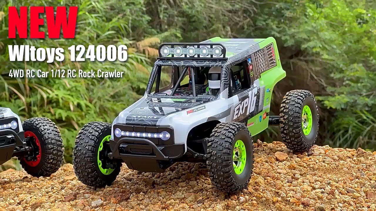 Wltoys 124006 4WD RC Car 1/12 RC Rock Crawler RTR with LED Lights - YouTube