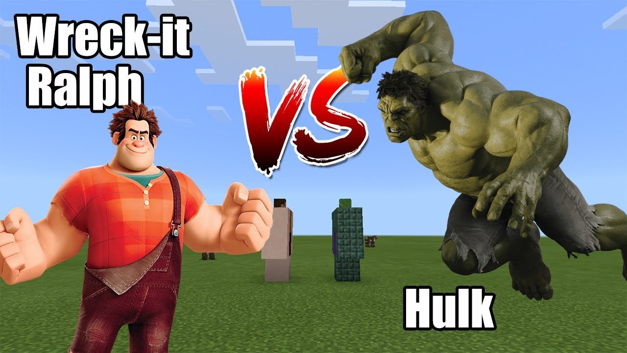 Wreck it Ralph vs Hulk | Minecraft PE - YouTube