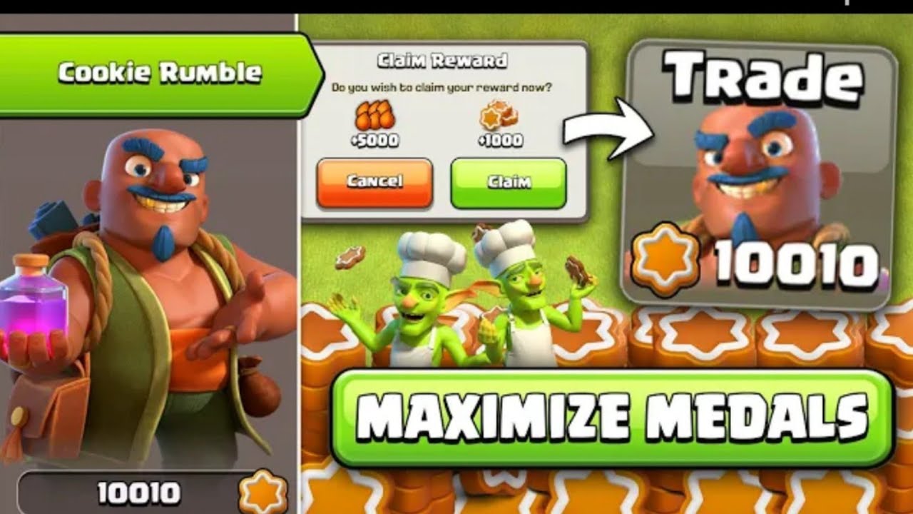 HOW TO GET 10010 COOKIE MEDALS IN CLASH OF CLANS - MAXIMIZE COOKIE ...