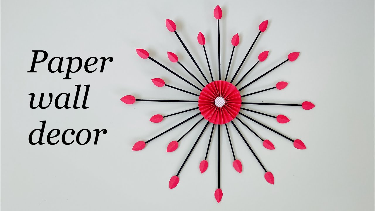 Paper wall decor | Easy room decor ideas | Best out of waste ...
