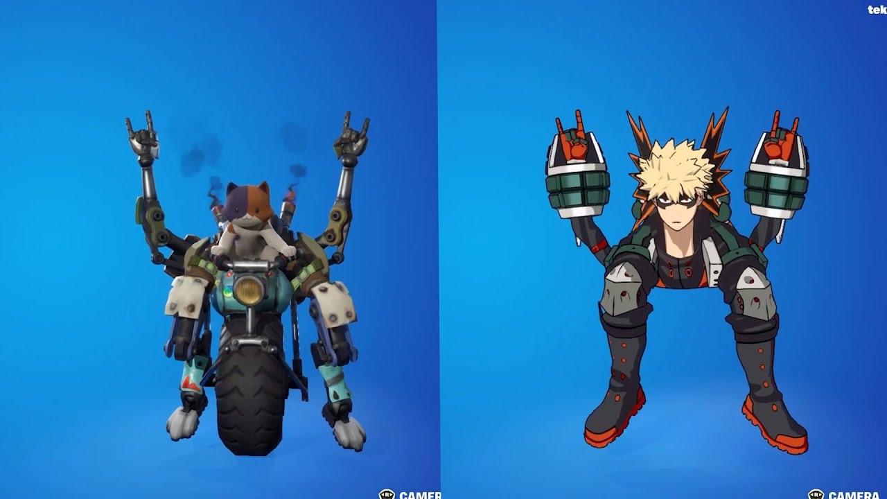Katsuki Bakugo doing Funny Built In Emotes in Fortnite #1 - YouTube