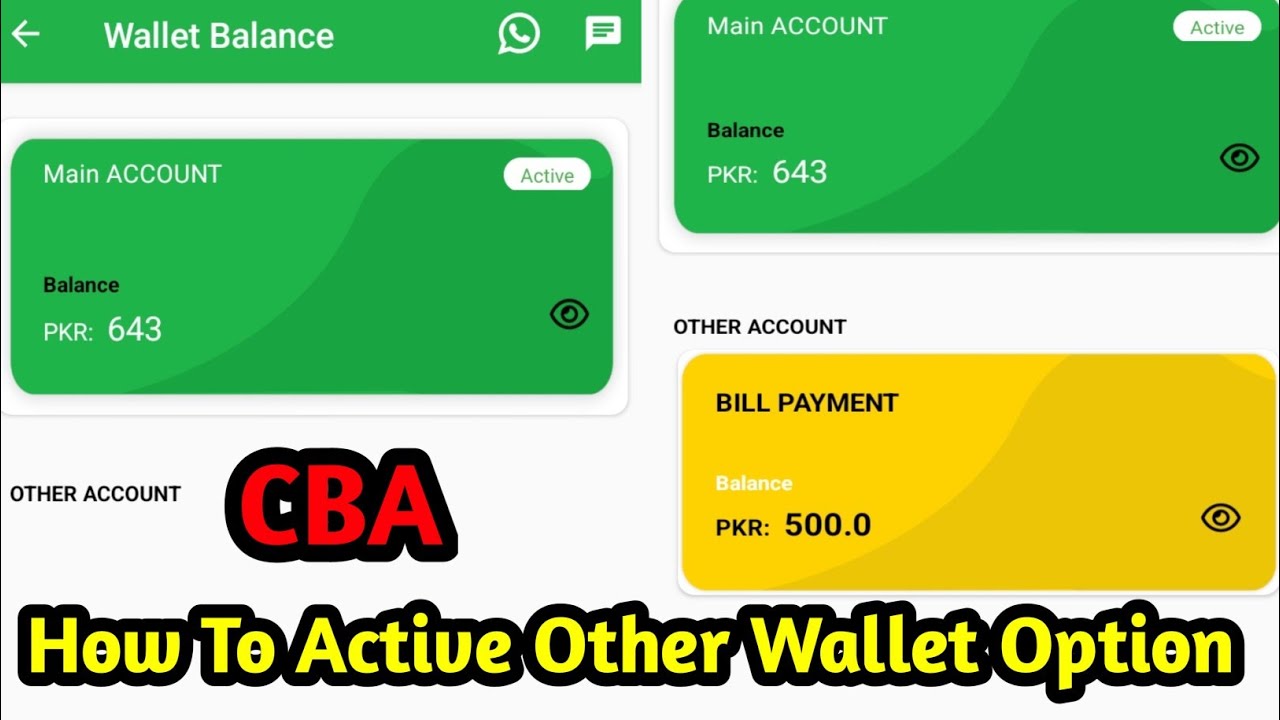 I Have A Good News From CBA! Other Wallet Ko Kesy Active Karain Or Is ...