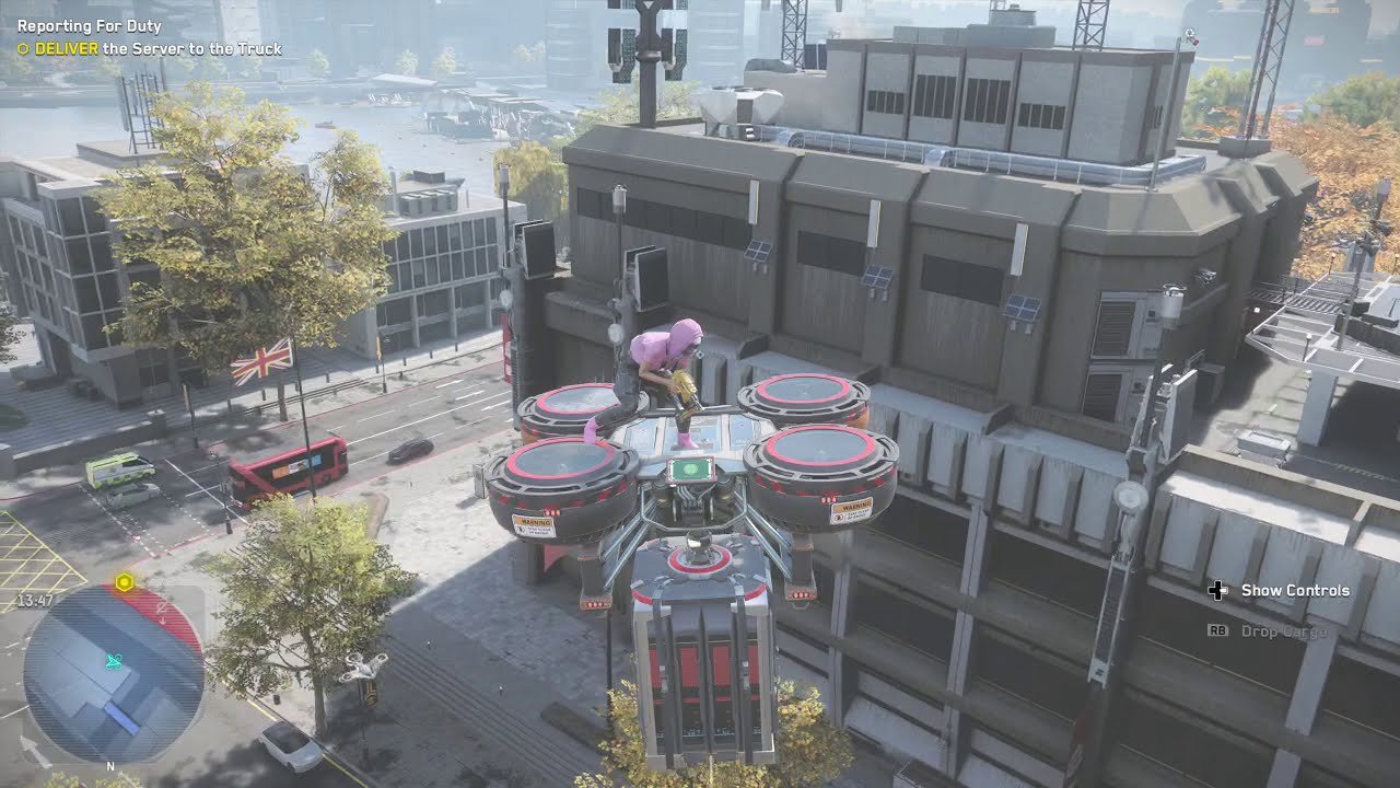 Watch Dogs Legion Attach Cargo Drone to Heavy Object to Lift Reporting ...