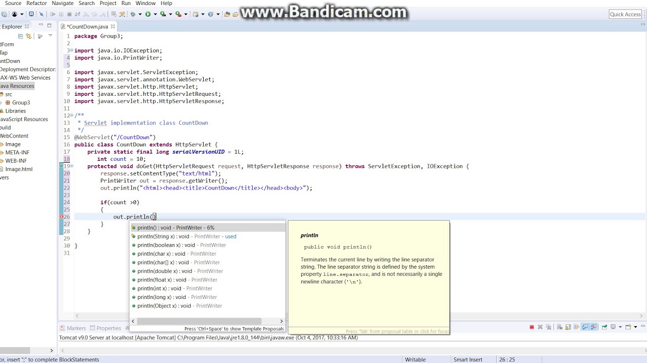Demo Count Down Using Jsp Servlets Youtube