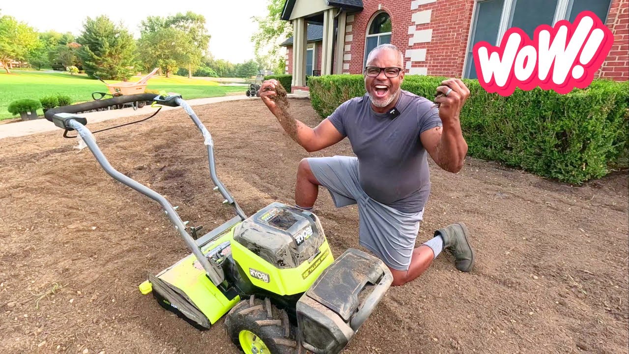 😍 Exclusive: RYOBI 40v ELECTRIC TILLER Full Setup & Review! - YouTube